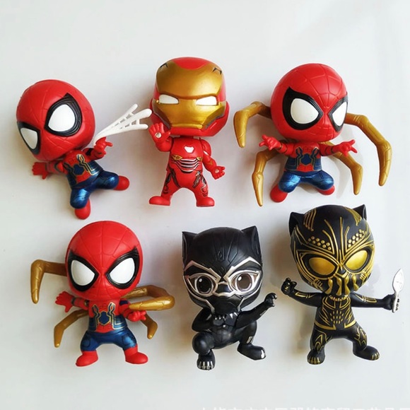 Kitchen | Marvel Spidermaniron Man Black Panther Set 6 Magnets For ...